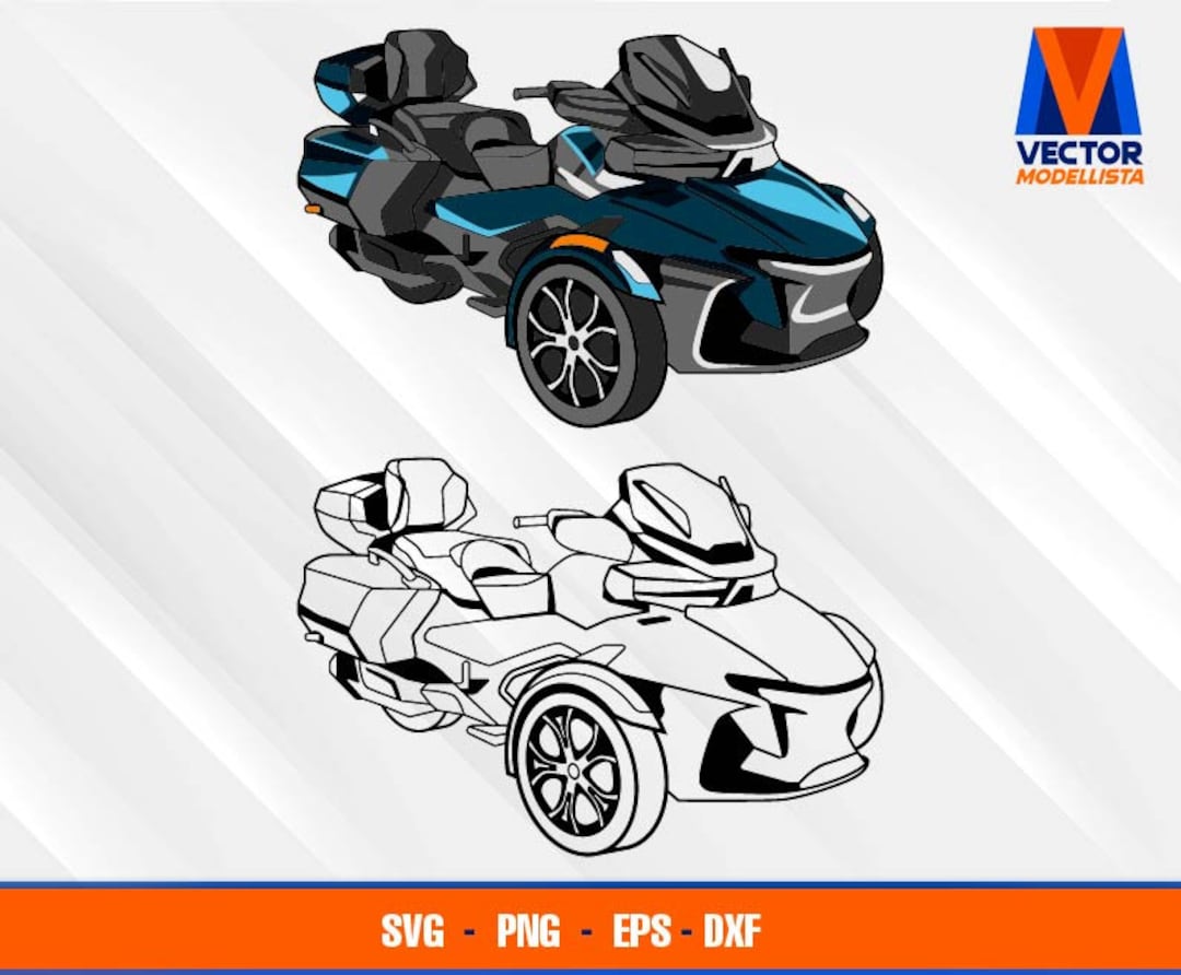 2023 Spyder RT Limited Three Wheeler Motorcycle EPS - SVG - Png - Dxf ...