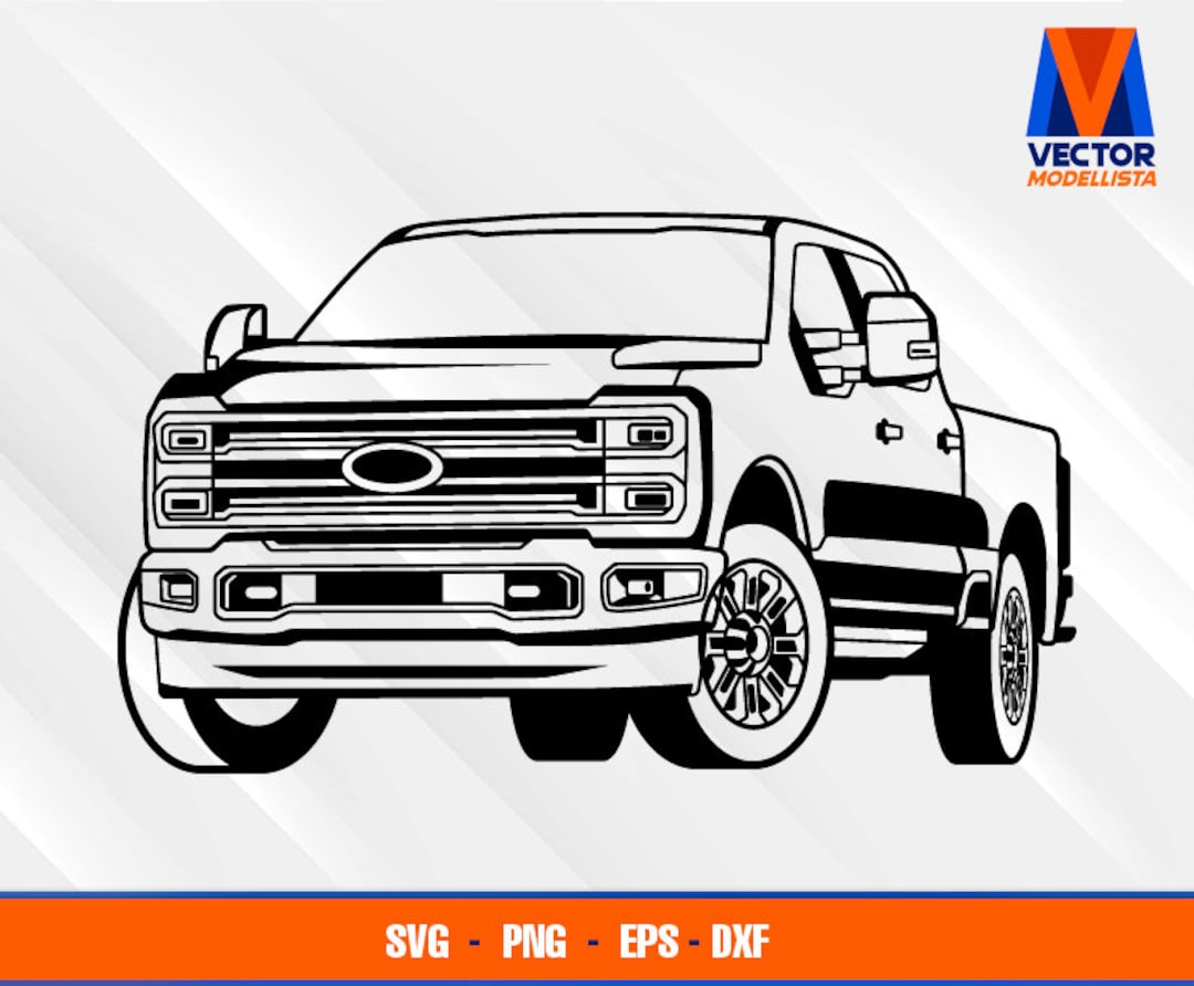 F350 2023 Pickup - Car Vector - Car Digital - Car Svg - F150 – Svg Eps ...