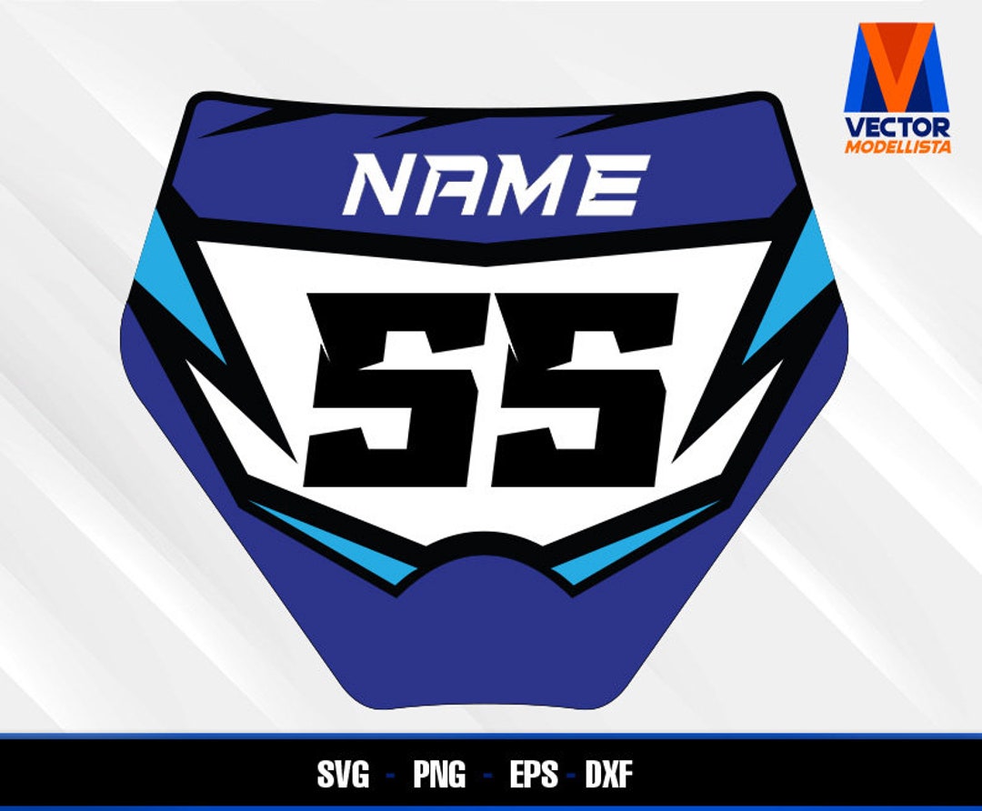 Motocross Racing Number Plate - Racing Alphabet and Numbers SVG - EPS ...