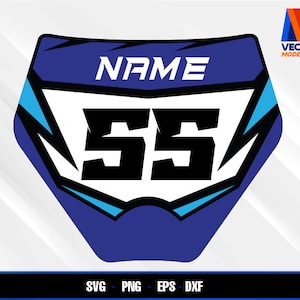 Motocross Racing Number Plate - Racing Alphabet and Numbers SVG - EPS ...