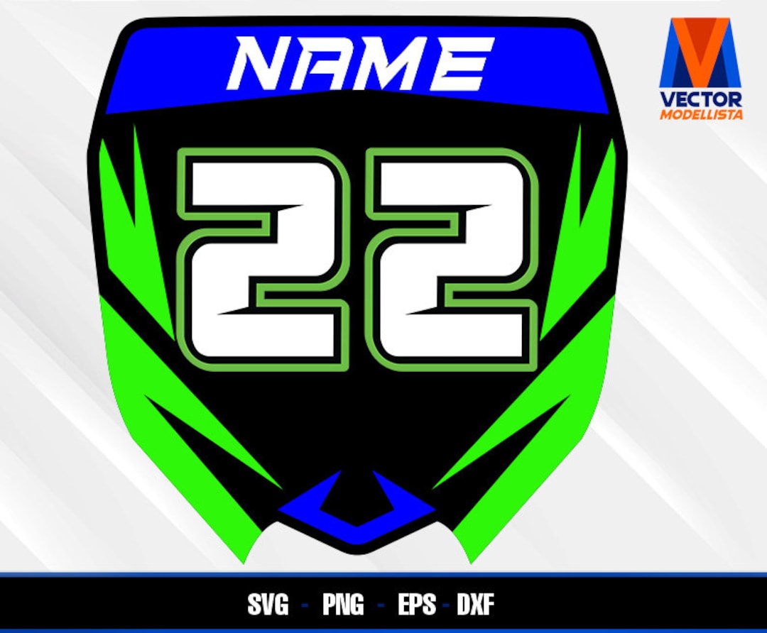 Motocross Racing Number Plate - Racing Alphabet and Numbers SVG - EPS ...