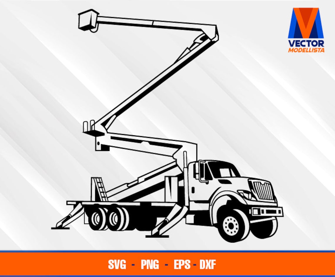 Bucket Truck SVG PNG Dxf Vector Art Cricut Silhouette Cameo - Etsy