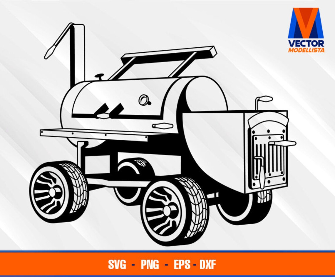 Smoker Grill Svg - Png - Dxf - Eps Smoker Vector File - Outside BBQ - Etsy