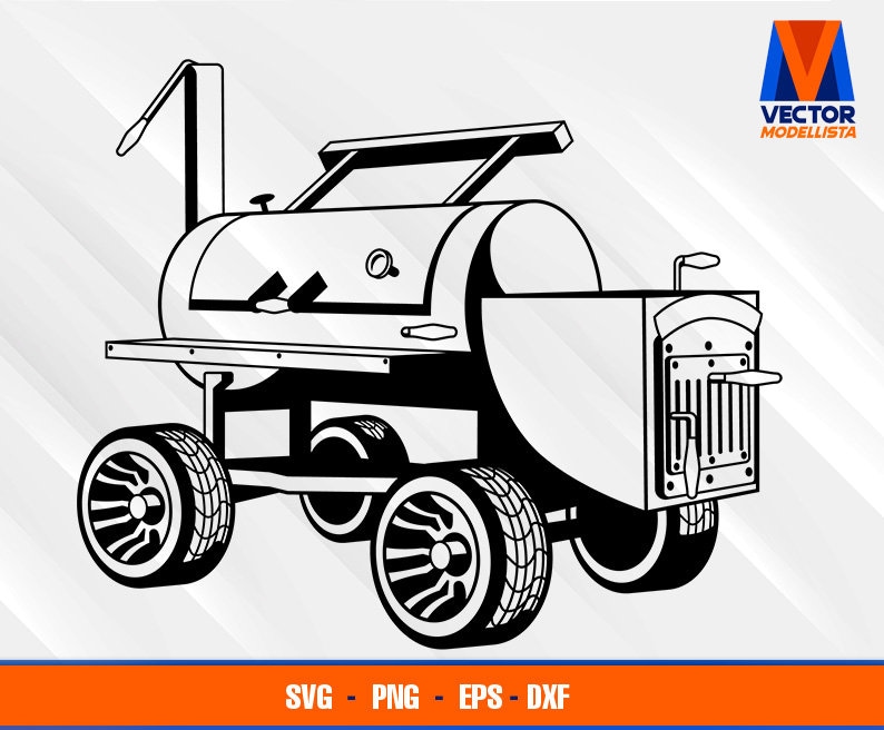 Smoker Grill Svg - Png - Dxf - Eps Smoker Vector File - Outside BBQ - Etsy