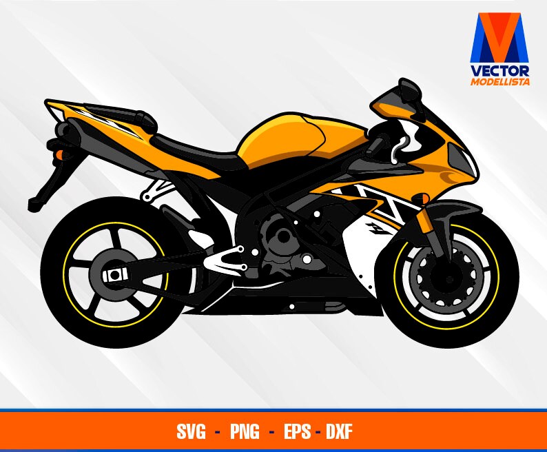 Yzf-r1 Motorcycle EPS SVG PNG Dxf Vector Art Cricut Silhouette Cameo ...