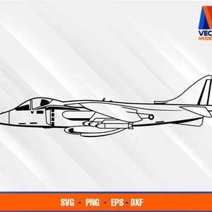 Av-8b Harrier Ii Airplane SVG - EPS - PNG - Dxf Vector Art - Us Air ...