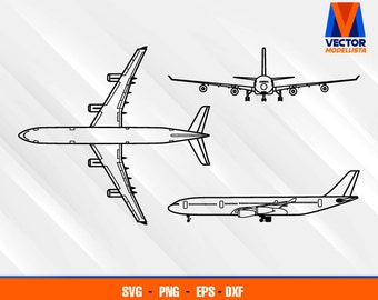 A321 Airplane Blueprint EPS SVG PNG Dxf Vector Art - Etsy