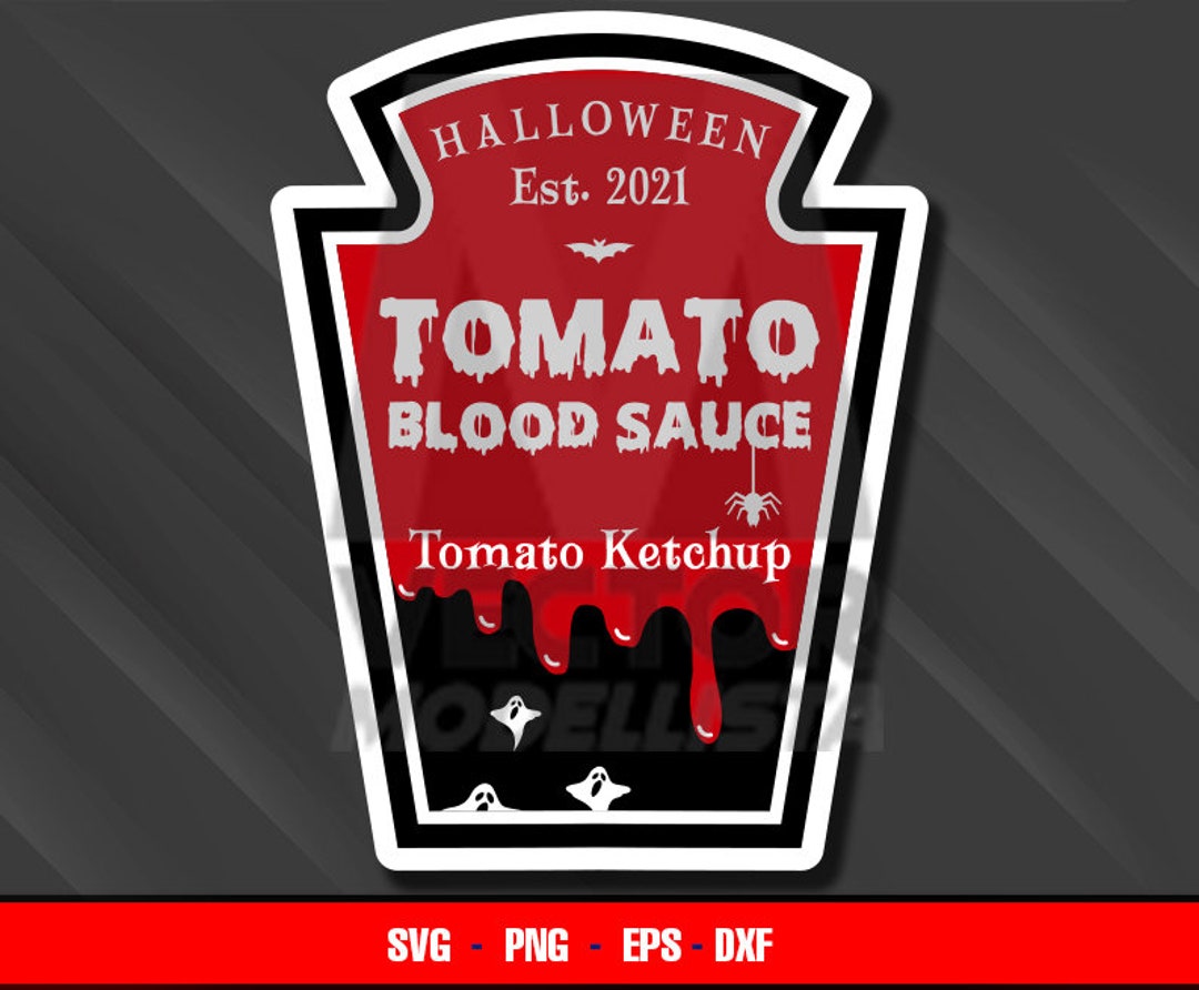 Halloween Condiment Label EPS SVG PNG Dxf Vector Art Cricut Silhouette ...