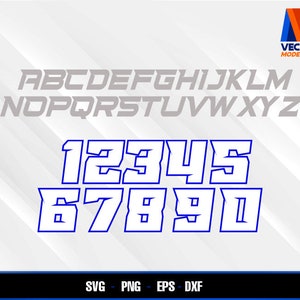 Racing Numbers SVG - EPS - PNG - Dxf Vector Art - Cricut - Silhouette ...