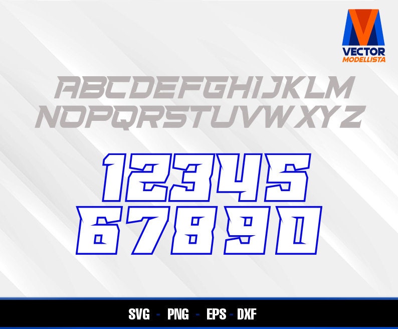 Racing Numbers SVG EPS PNG Dxf Vector Art Cricut Silhouette Cameo - Etsy
