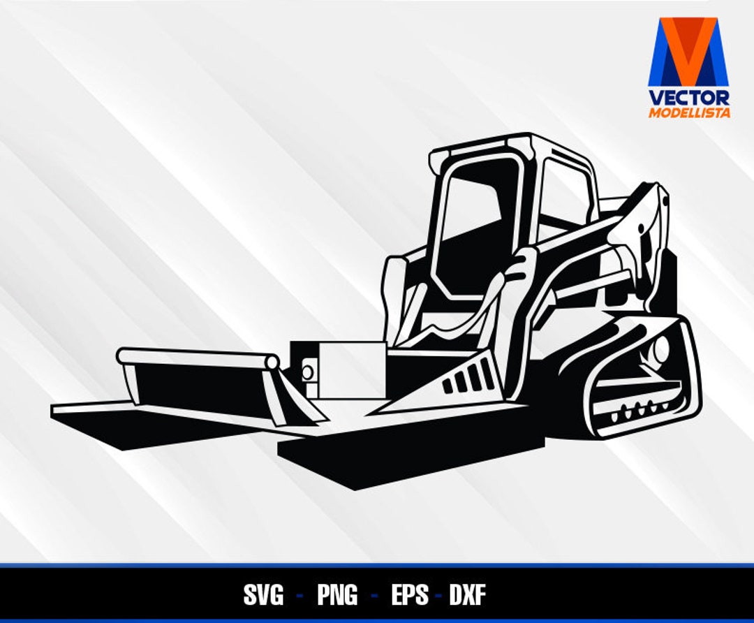 Skid Steer With Brush Cutter EPS - SVG - PNG - Dxf Vector Art - Cricut ...