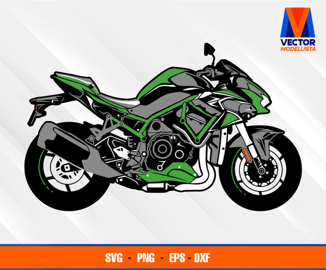 Z H2 Motorcycle EPS - SVG - PNG - Dxf Vector Art - Cricut - Silhouette ...
