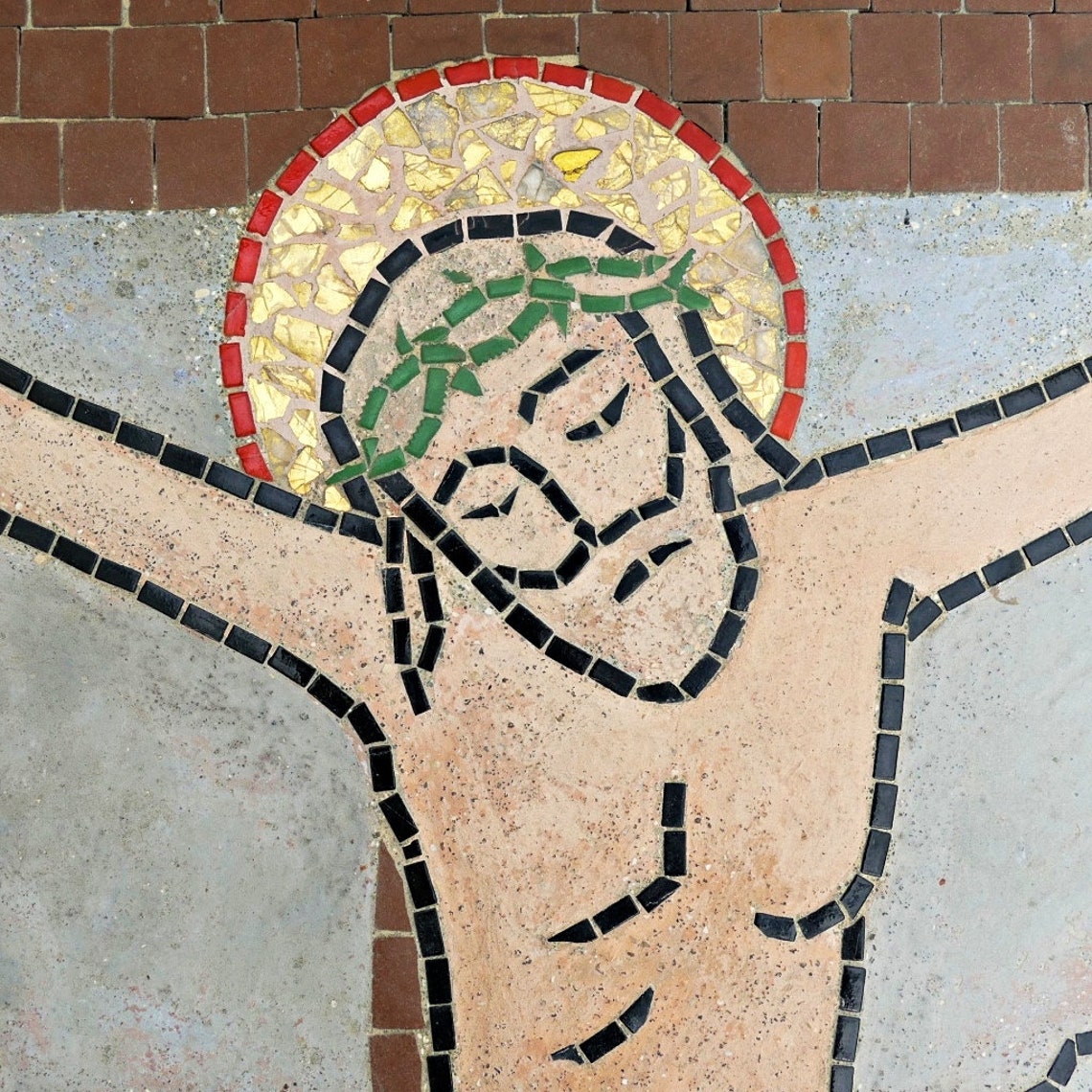 Religious Mosaic Art Jesus Christ Mosaic Outside Feature - Etsy