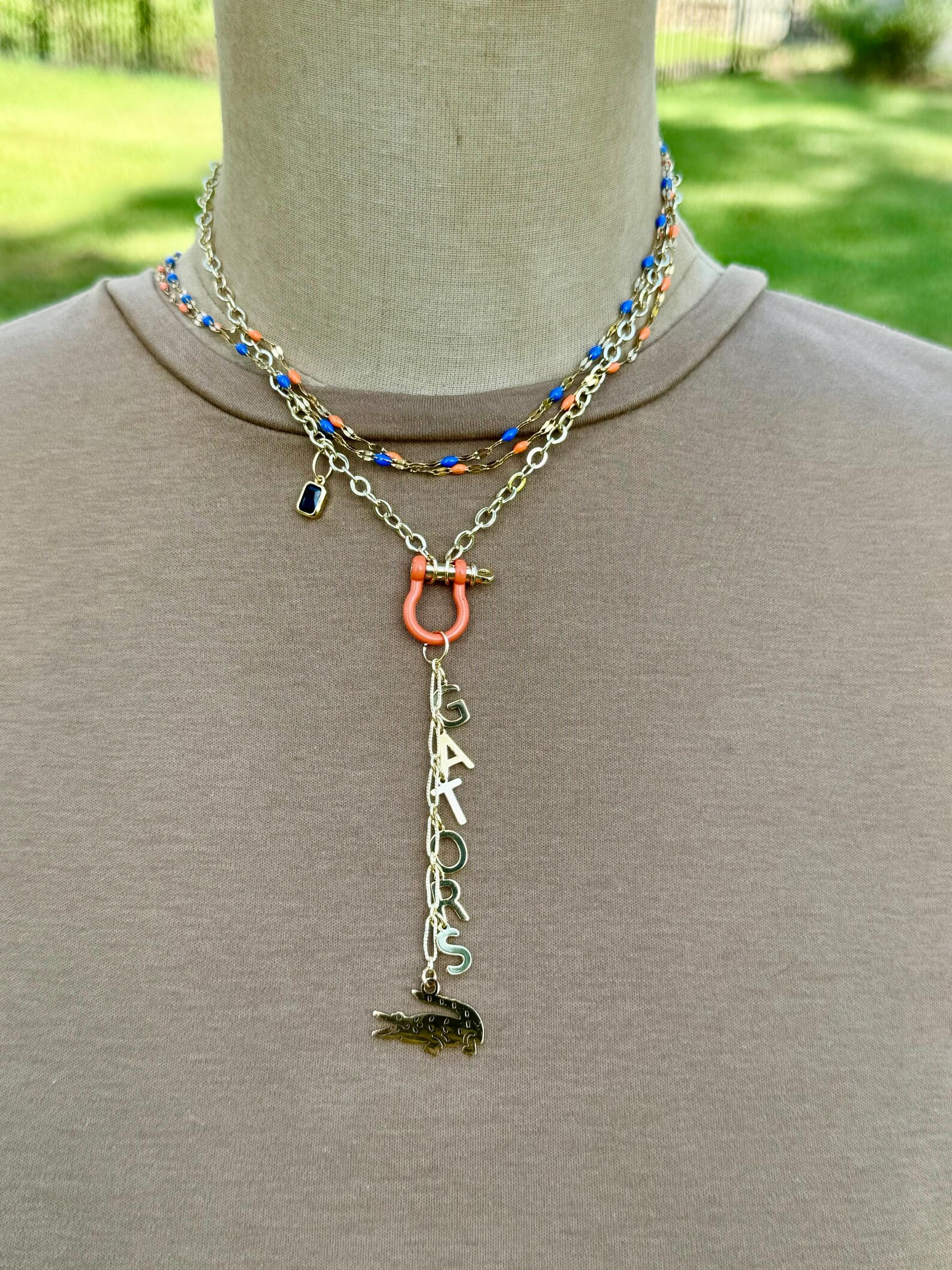 Gators Necklace / Florida Gators Letters Necklace / Gators Letters Y ...