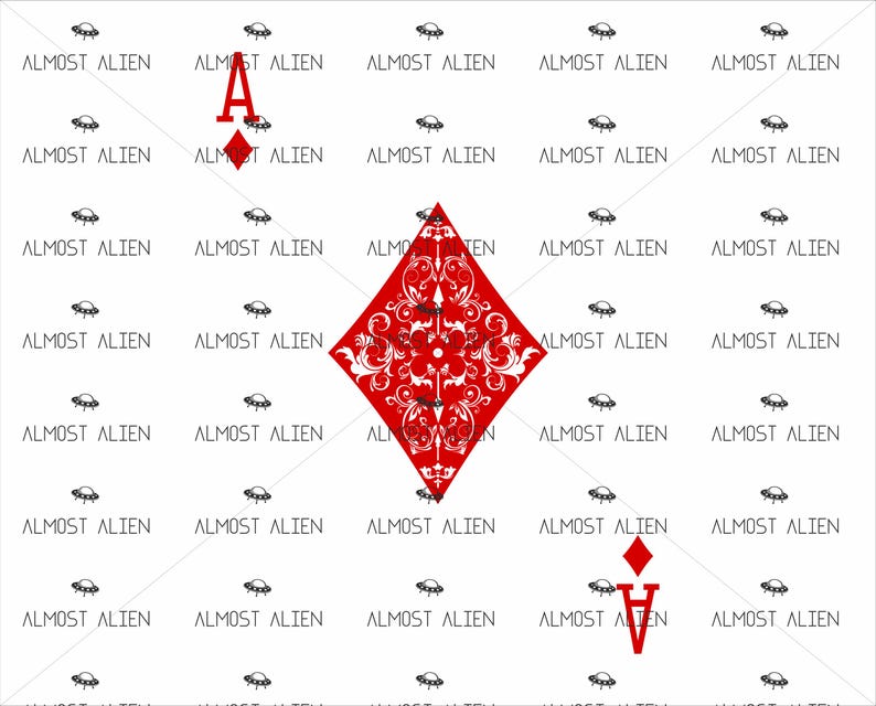 Ace of Diamonds Playing Cards, SVG Cut File, Instant Download - Etsy