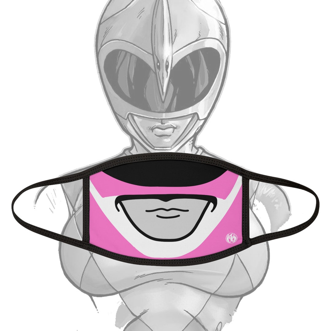 Pink Ranger Facemask, Cute Mouth Mask Power, Pink Pterodactyl Symbol - Etsy
