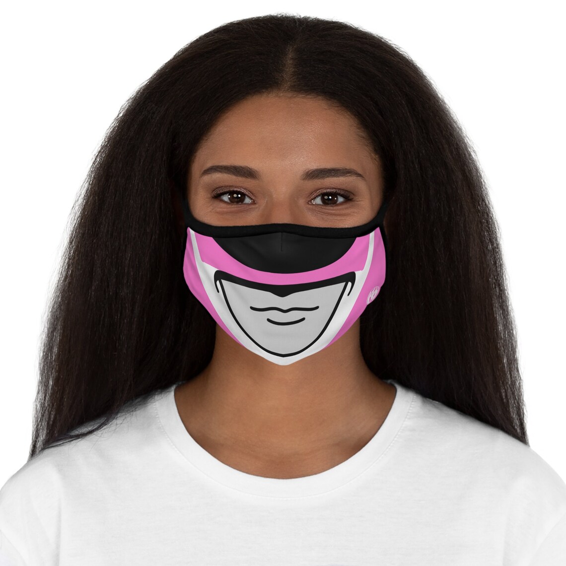 Pink Ranger Facemask, Cute Mouth Mask Power, Pink Pterodactyl Symbol - Etsy