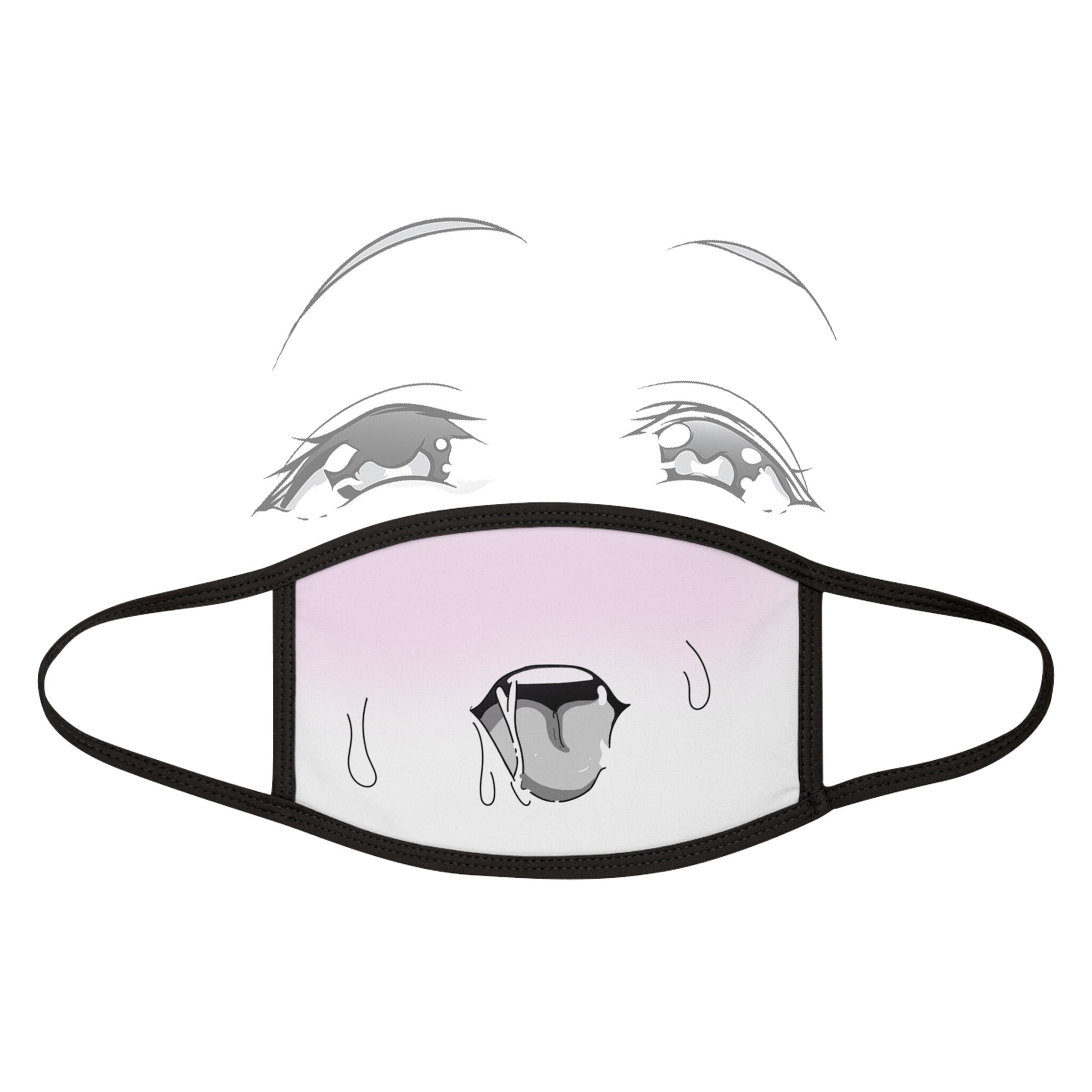 Ahegao Hentai Facemask for Anime Weaboo Lover, Pink Manga Mouthmask ...