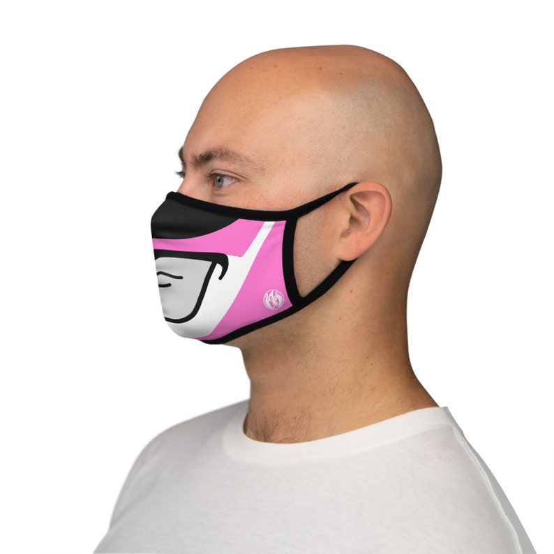 Pink Ranger Facemask, Cute Mouth Mask Power, Pink Pterodactyl Symbol - Etsy