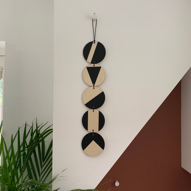 Wall Hanging Geometric Art Plywood Decor Monochrome Art - Etsy
