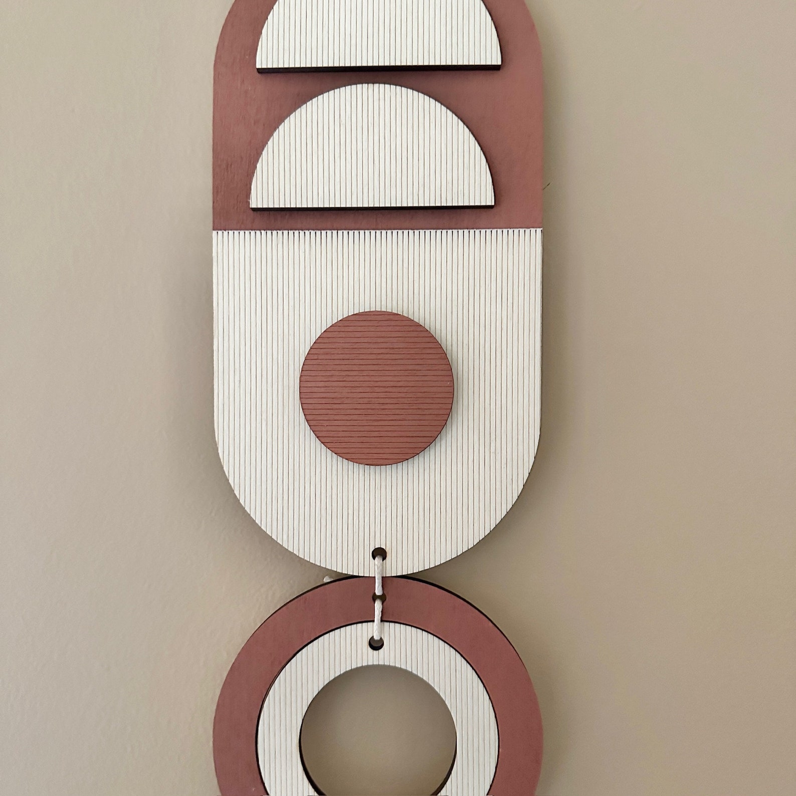 Terracotta Wall Hanging Gift - Geometric Wall Art - New Home Gift ...