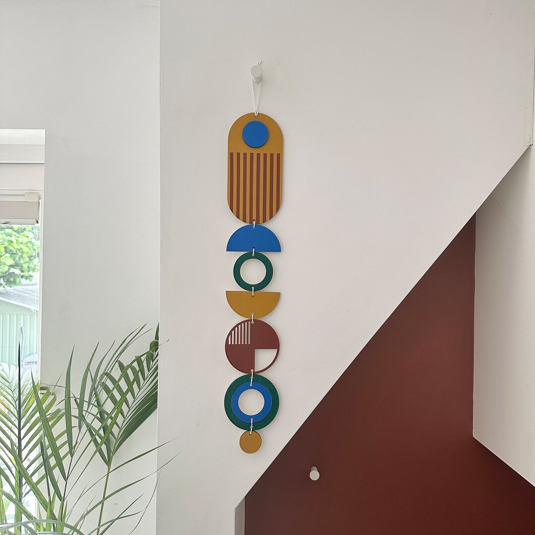 Aztec Wall Hanging - African Inspired Art - Colourful Wall Decor - Slim ...
