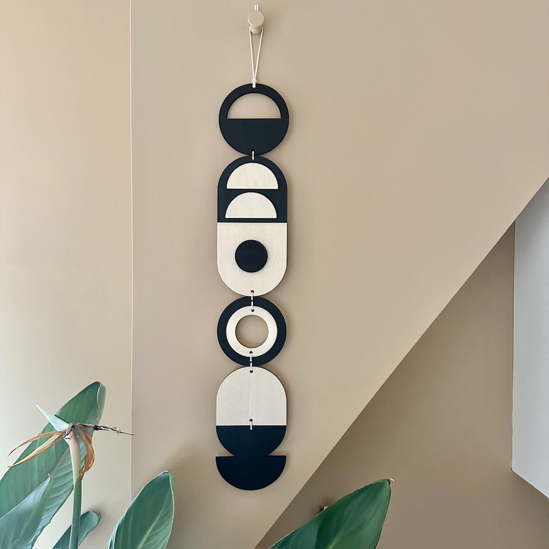 Black Wall Hanging Gift - Geometric Wall Art - New Home Gift ...
