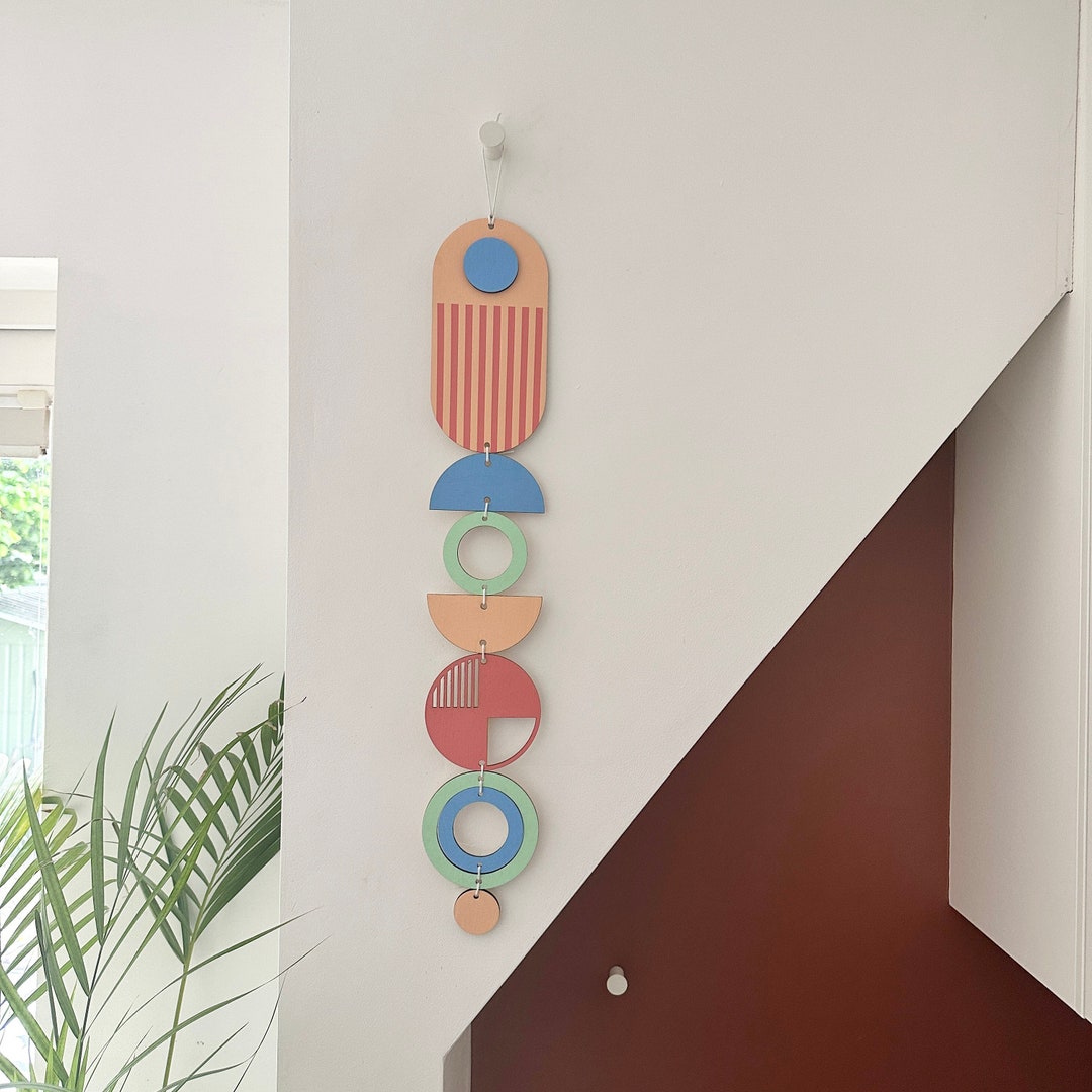 Colourful Wall Hanging - Bright Pink Decor - Fun Pink Wall Decor - Slim ...