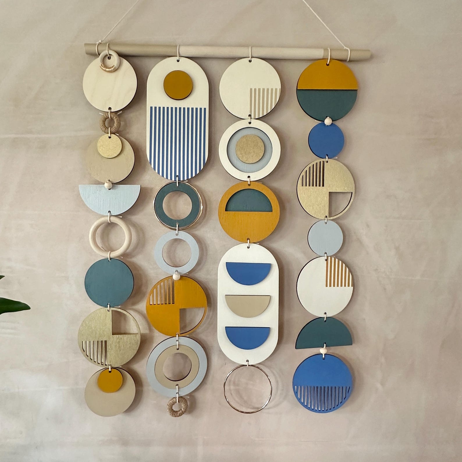 Gallery Wall Art - Wood Wall Hanging - Geometric Patterns - Modern Art ...