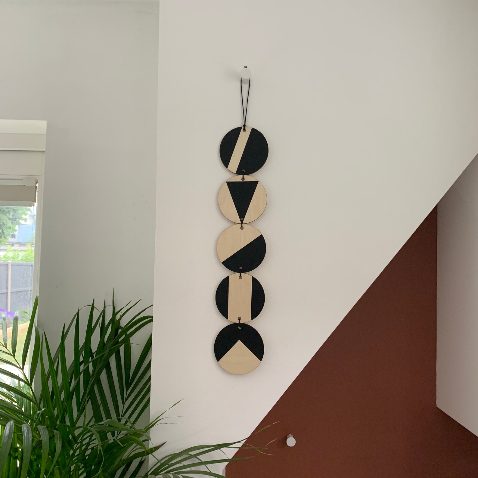 Wall Hanging Geometric Art Plywood Decor Monochrome Art - Etsy