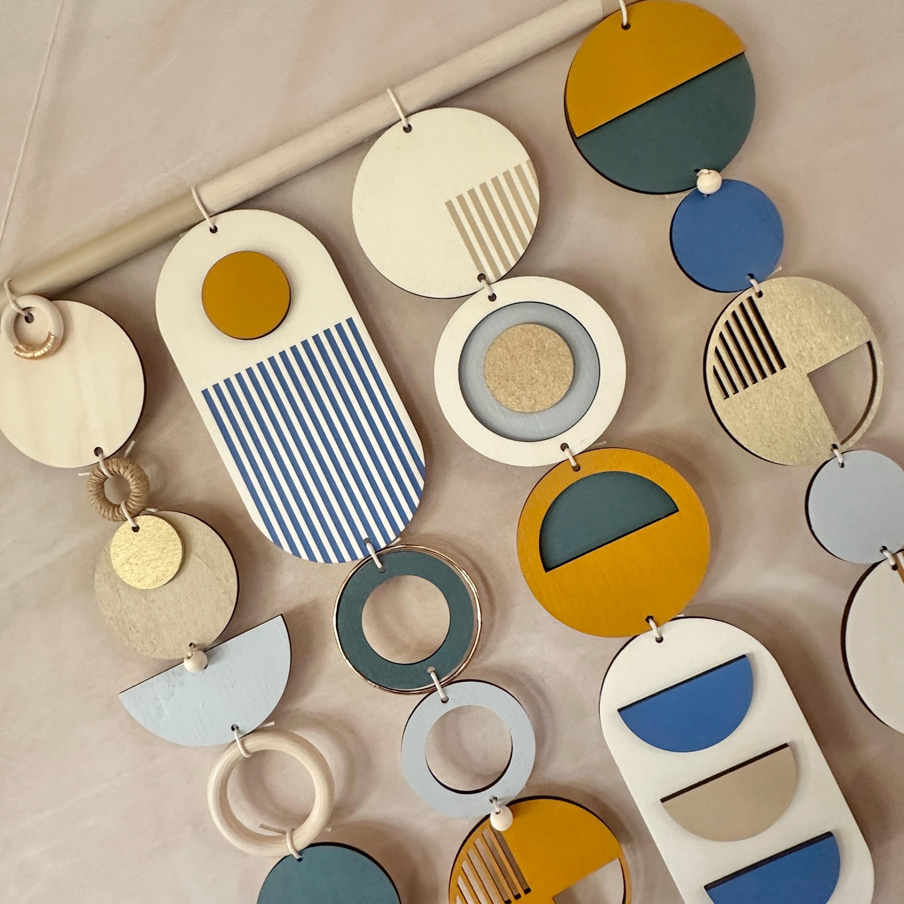Gallery Wall Art - Wood Wall Hanging - Geometric Patterns - Modern Art ...