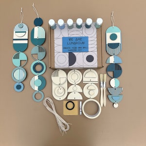 Blue Modern Wall Art Kit - DIY Home Decor Gift - Craft Gift - Create ...