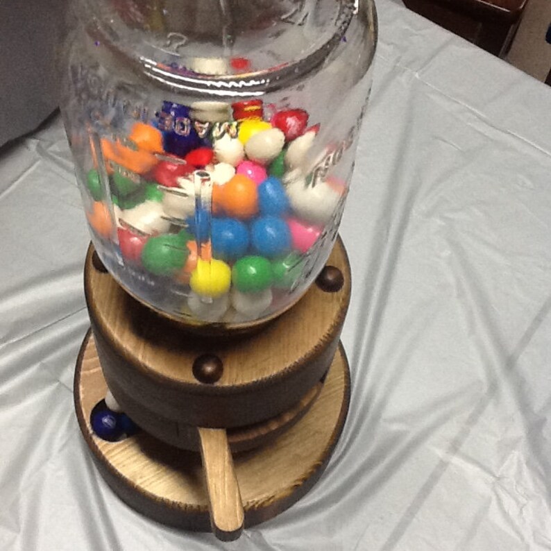 Round Wooden Gumball Machine - Etsy