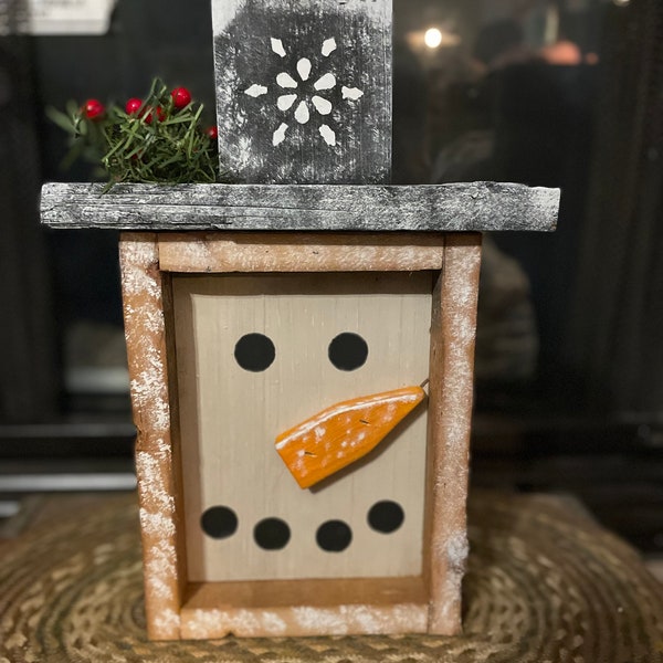Crate Snowman - Etsy