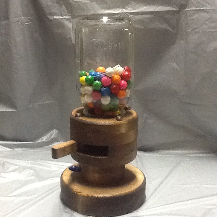 Round Wooden Gumball Machine - Etsy