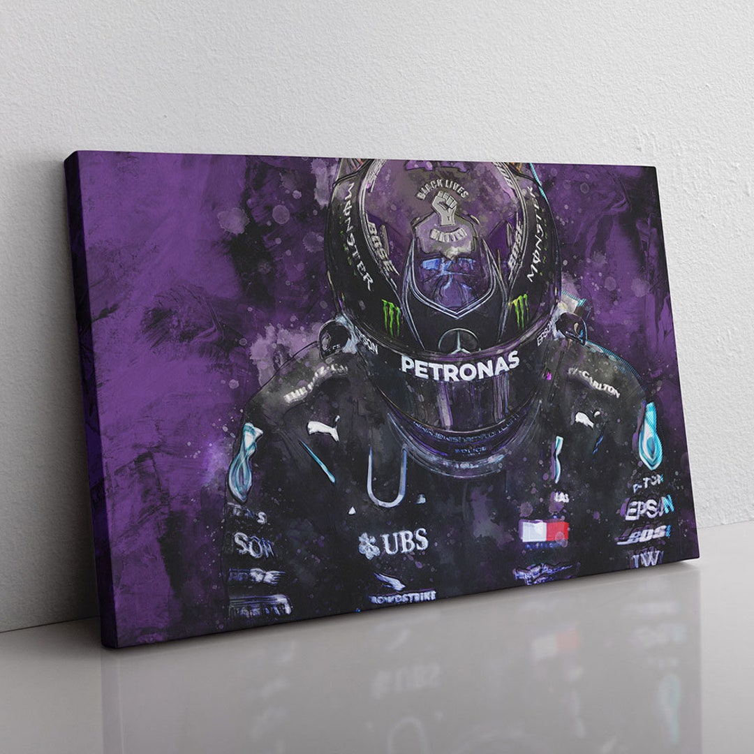 Lewis Hamilton Canvas Wall Art 32 X 24 - Etsy