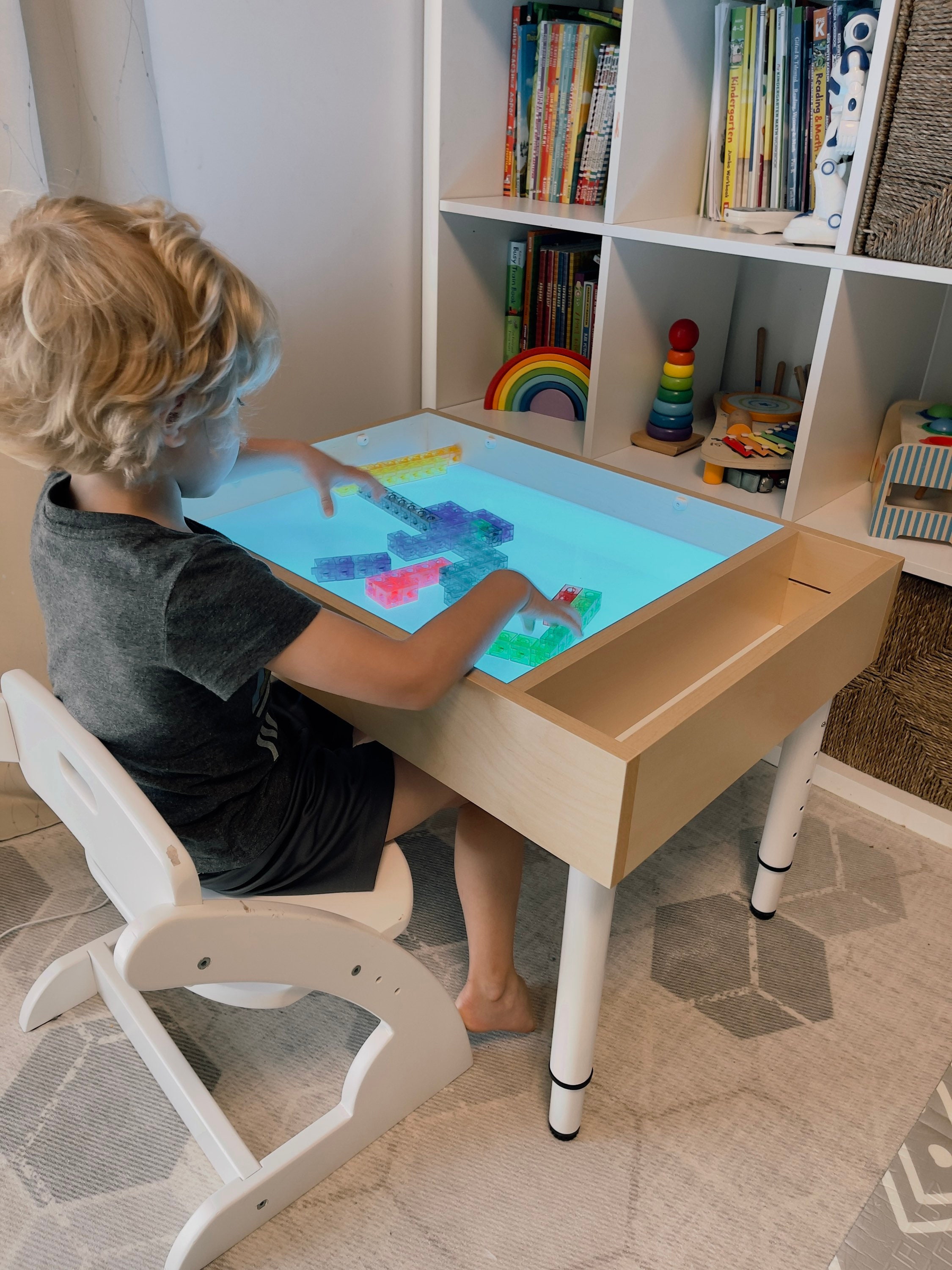 Light Sensory table desk for children 20 colors adjustable | Etsy