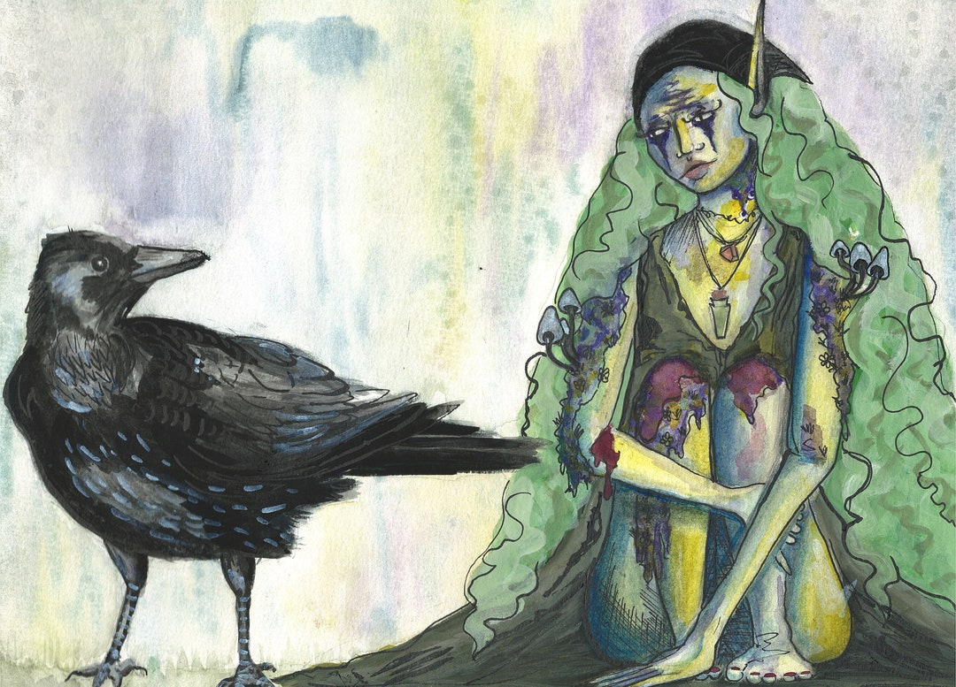Prints of Watercolor Painting "the Witching Hour" by Ariel Owens - Etsy