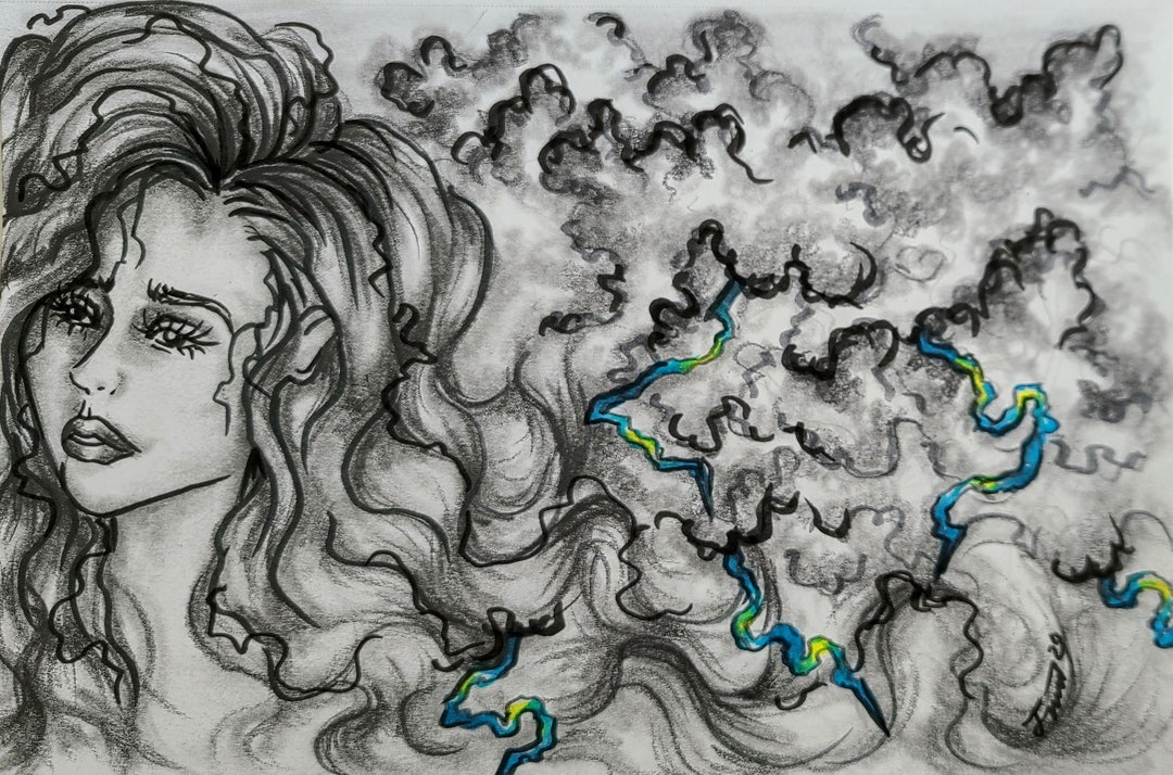 Dramatic Pencil Drawing Print - Etsy