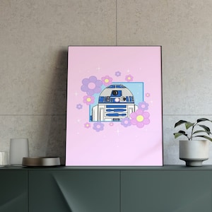 R2-D2 Cute Digital Print at Home/kawaii Droid Printable Wall Art ...