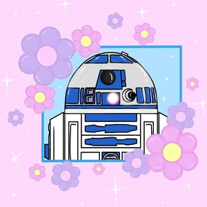 R2-D2 Cute Digital Print at Home/kawaii Droid Printable Wall Art ...