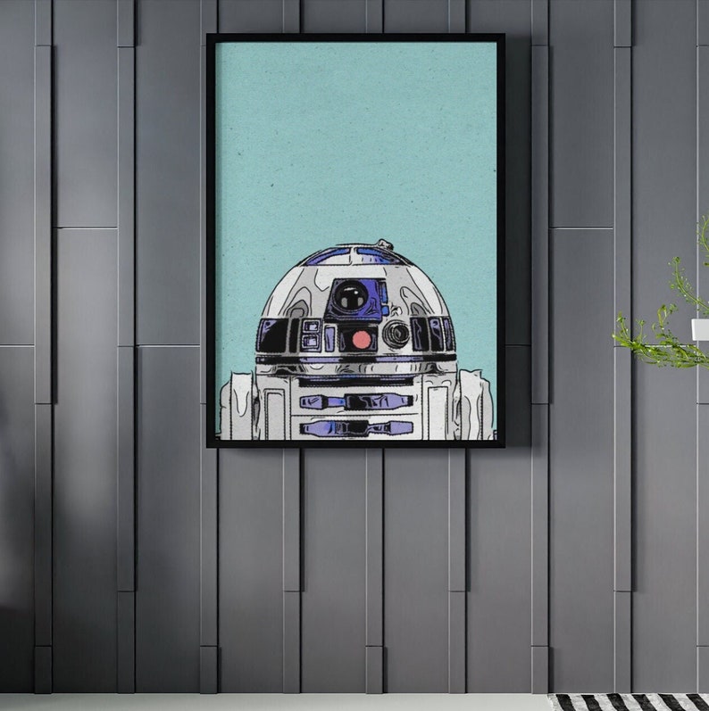 R2-D2 Comic Portrait Digital Download Print at Home/star Wars - Etsy