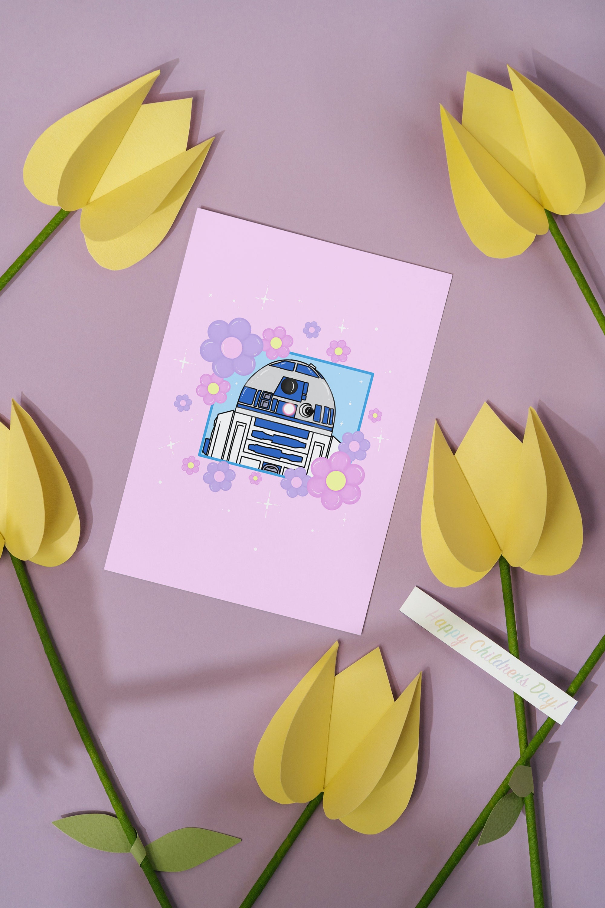 R2-D2 Cute Digital Print at Home/kawaii Droid Printable Wall Art ...