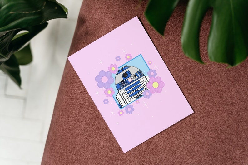 R2-D2 Cute Digital Print at Home/kawaii Droid Printable Wall Art ...