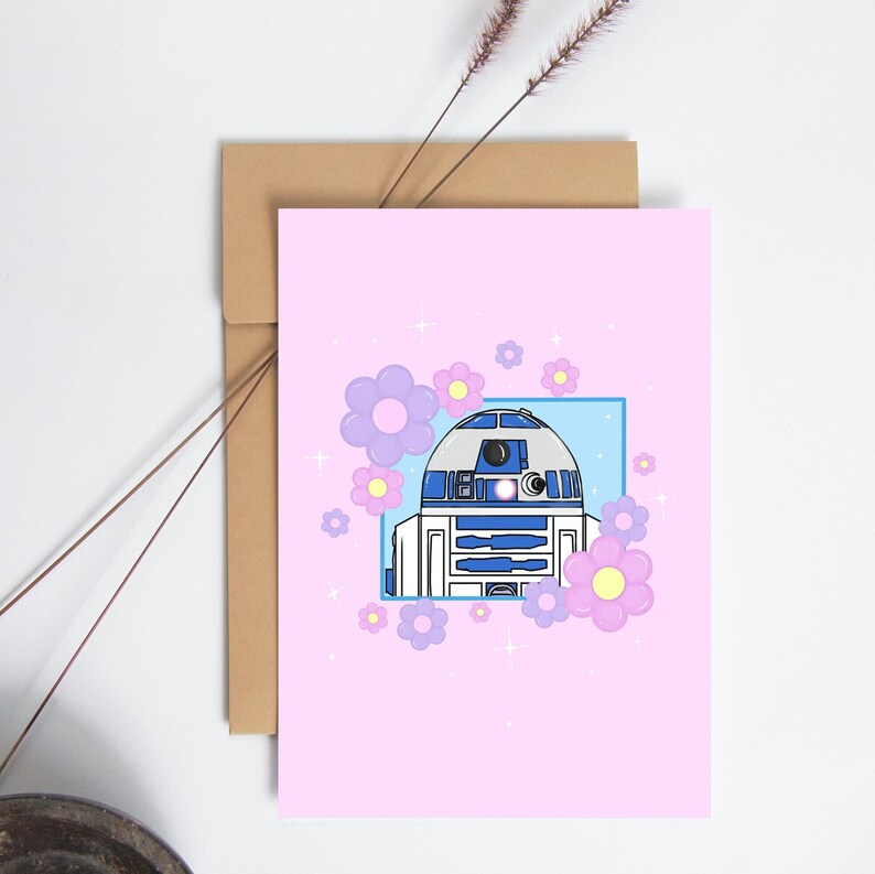R2-D2 Cute Digital Print at Home/kawaii Droid Printable Wall Art ...