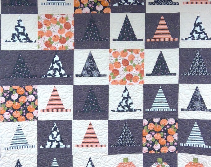 Handmade Halloween Quilt, Quilts for Sale, Haberdashery Quilt, Finished ...