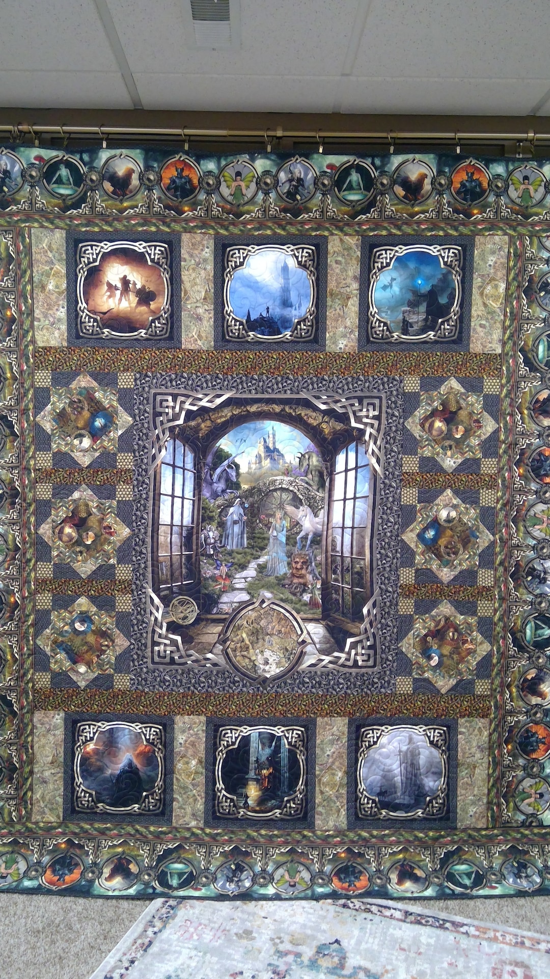 Handmade Lord of the Rings Quilt: Twin Bed Cotton Quilt, Finished Quilt ...