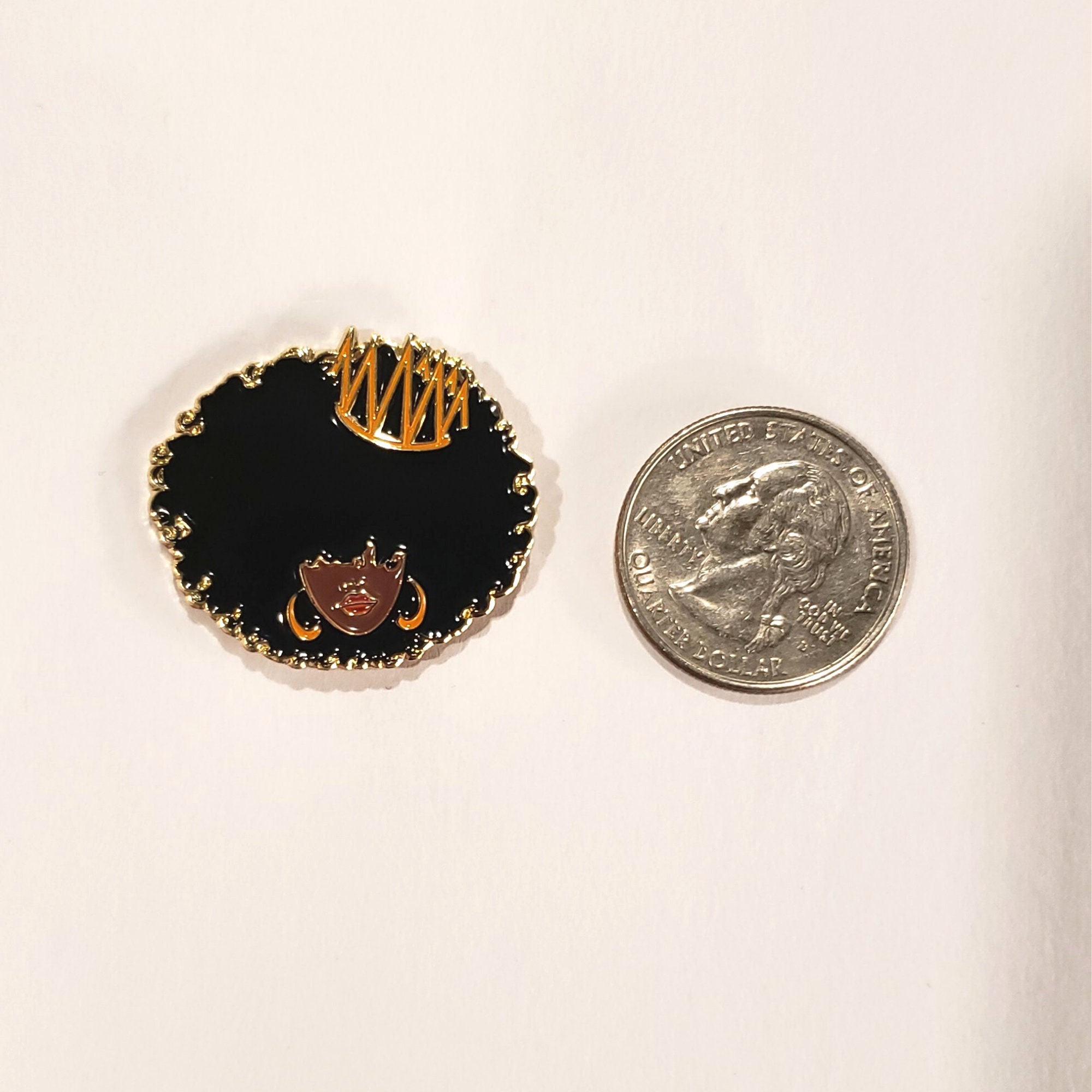 Melanin Queen Enamel Pin Afro Queen Pin Hard Enamel Pin | Etsy
