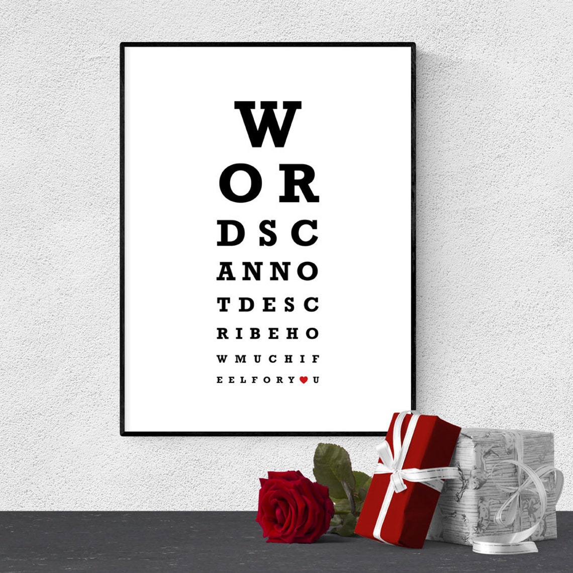 Words Cannot Describe How Much. I FEEL FOR YOU. Inspirational Print ...