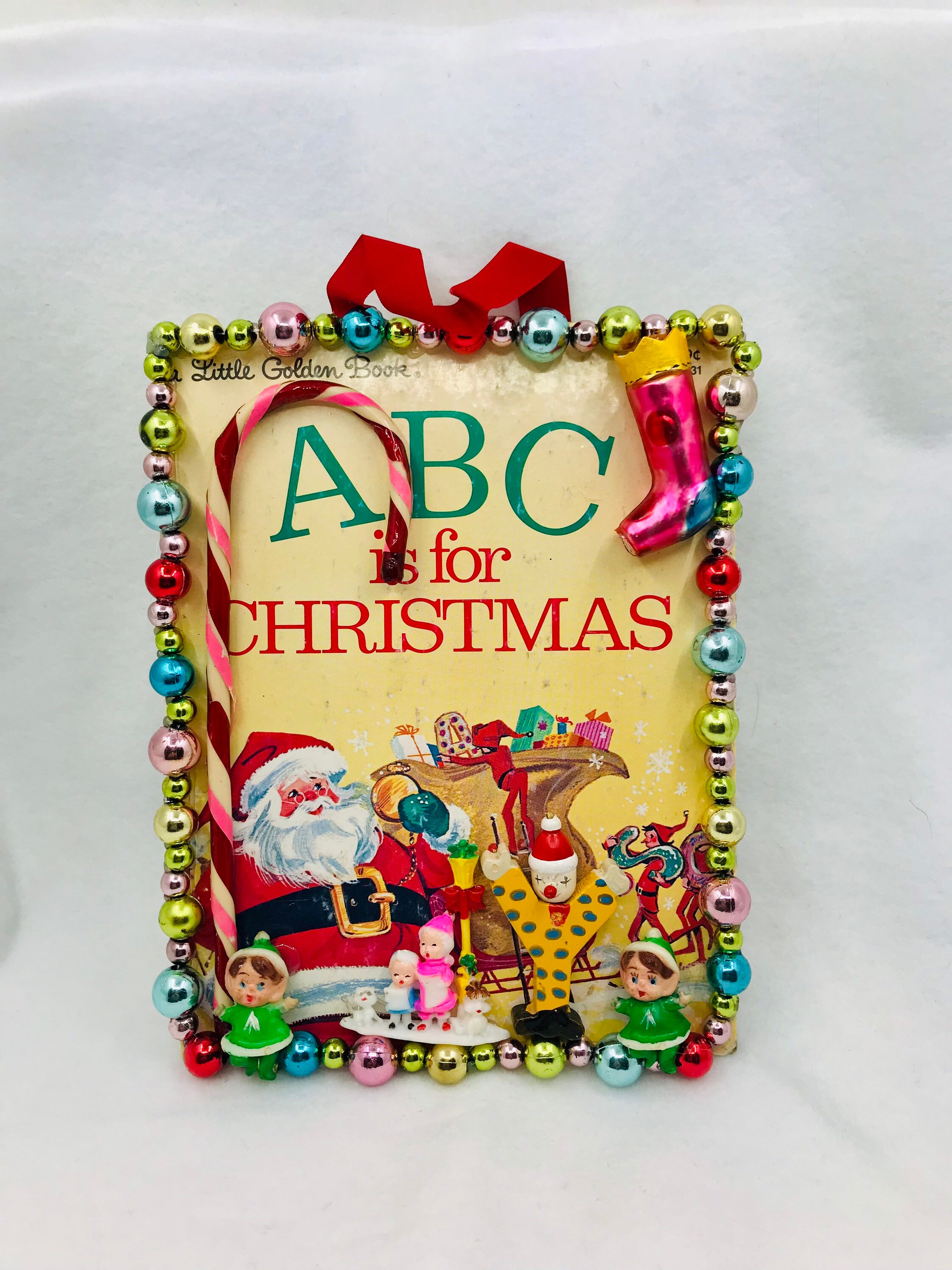 ABC is for Christmas Book Wreath - Etsy